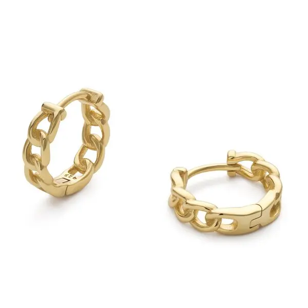 ELK & BLOOM Chain Hoops - Gold
