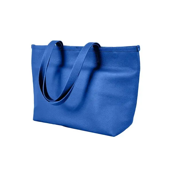 GODI. The Eva Handmade Leather Tote Bag In Cobalt - Blue