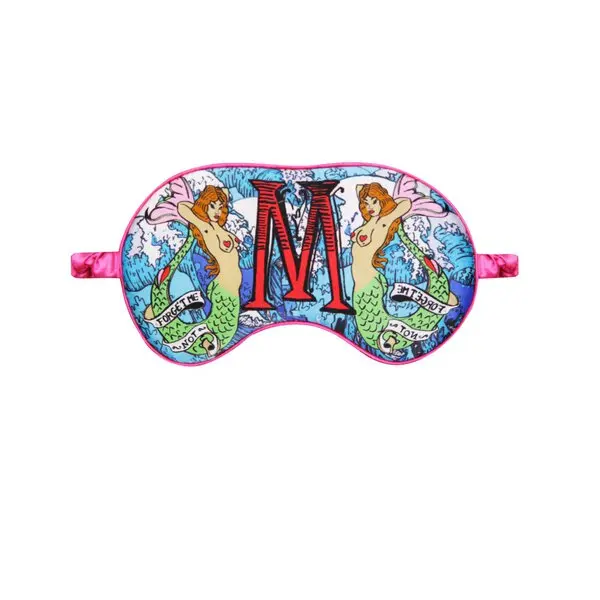 JESSICA RUSSELL FLINT M For Mermaid Silk Eye Mask - Blue
