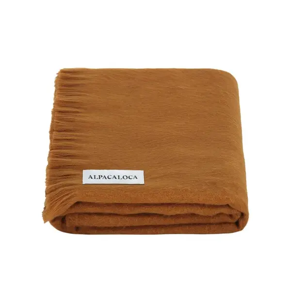 ALPACA LOCA Scarf/shawl Camel Alpaca Wool - Brown