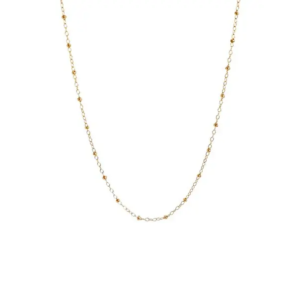 INARI JEWELLERY Beaded -filled Minimalist Chain Necklace - Gold