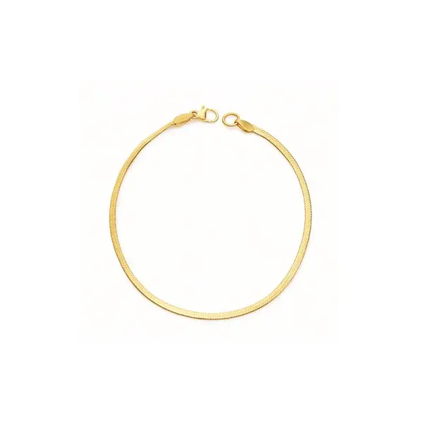 MICKEY'S GIRL Slim Herringbone Bracelet - Gold