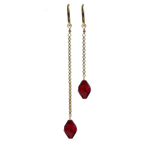 MARQUISE SWIM Red / Gold Bikini Charms M&me Marquise Siam Crystal & Gold - Red/gold