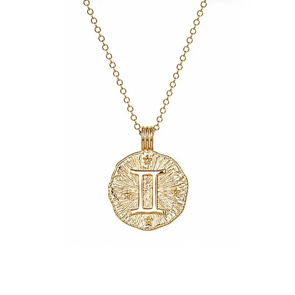 ZOË & MORGAN Sun In Gemini Necklace Vermeil - Gold