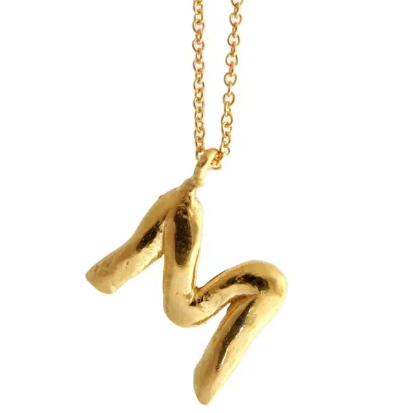 KAREN HALLAM Initial Necklace Plated A-z - Gold
