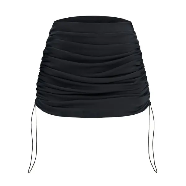 MONOSUIT Mini High-waist Ruched Minimalist Skirt Teeny - Black