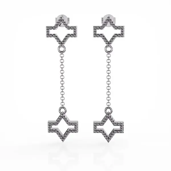 LINDA FIORE Starlite Earrings - Silver