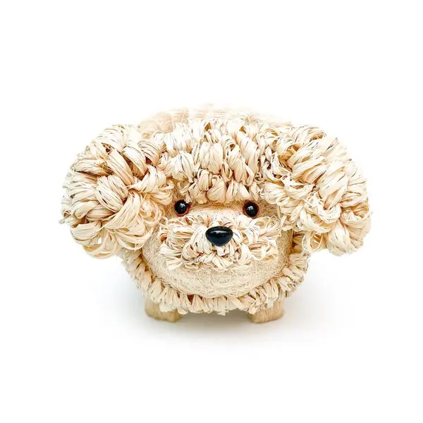 YUMI WEAVES Poodle Plant Pot And Desk Organiser - White