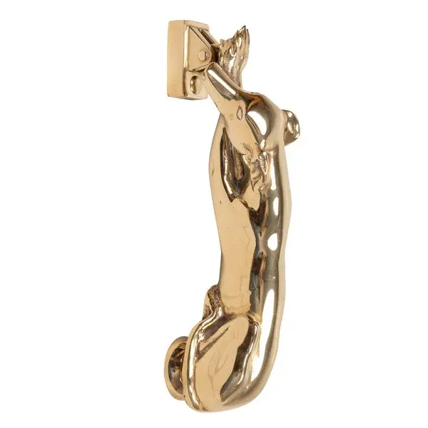 ADAMS & MACK Greyhound Door Knocker - Gold