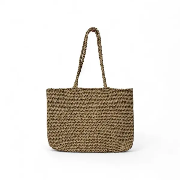 SPRINGMOONATELIER Neutrals Handmade Cream Crochet Beach And Shopping Bag - White