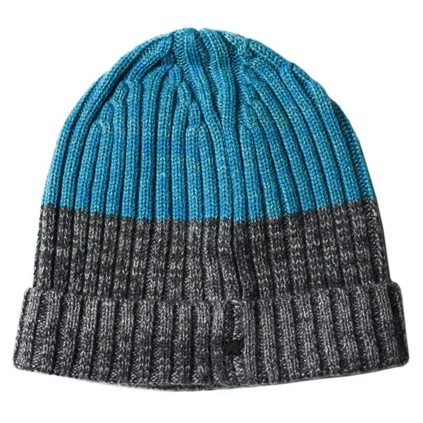 LORDS OF HARLECH Grey / Blue Benny Beanie In Grey & Teal - Grey/blue