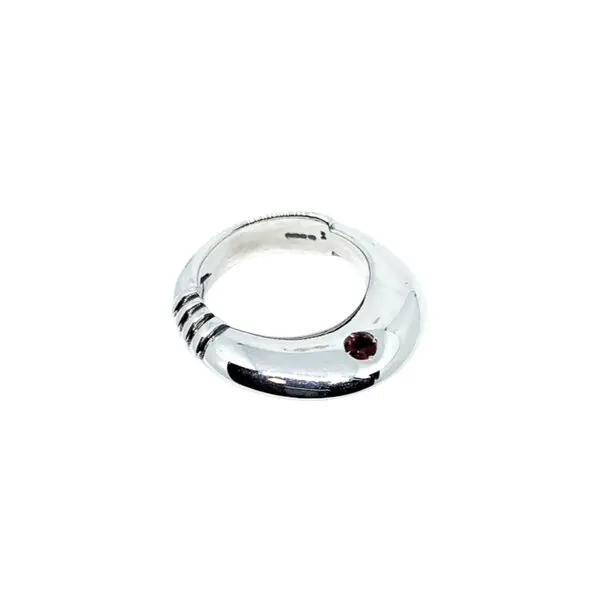 TG-JEWELLERY BY TAMARA GERVASIO Silver / Red Fountain Silver Ring Ruby - Silver/red