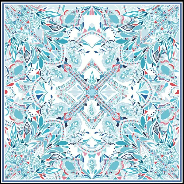 JESSIE ZHAO NEW YORK Silk Scarf Of The Ocean - Blue