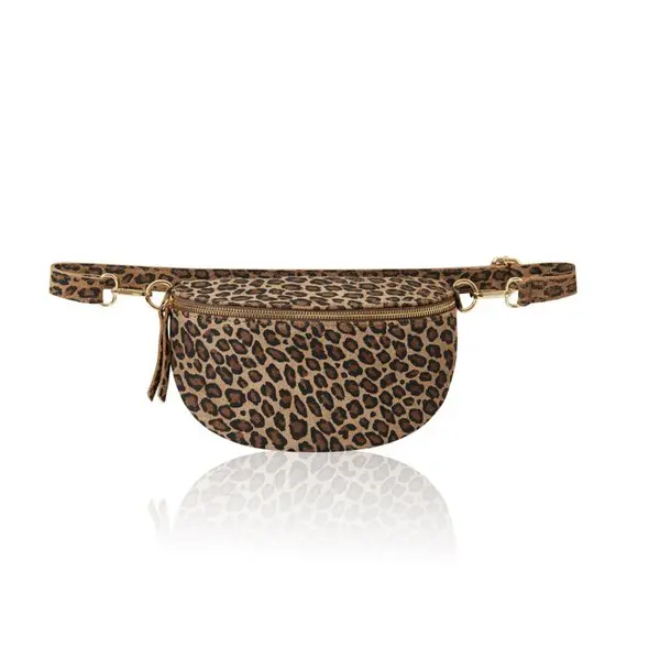BETSY & FLOSS Licata Matte Leopard Print Crossbody Bag - Brown