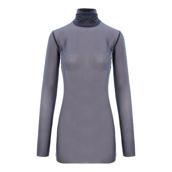 CONCEPT A TROIS Tulle Blouse - Grey