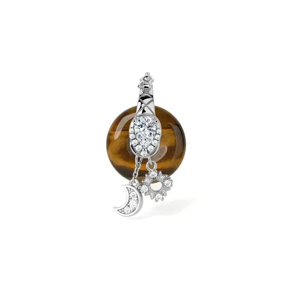 FREQNC ATELIER Ouroboros Charm Tiger’s Eye Solar Plexus Chakra - Brown
