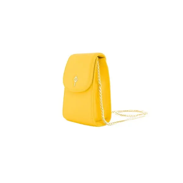 OTRERA Casey Yellow Leather Crossbody - Orange