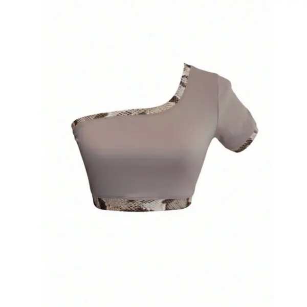 BEFITNESSLOU Crop Top Snake - Beige