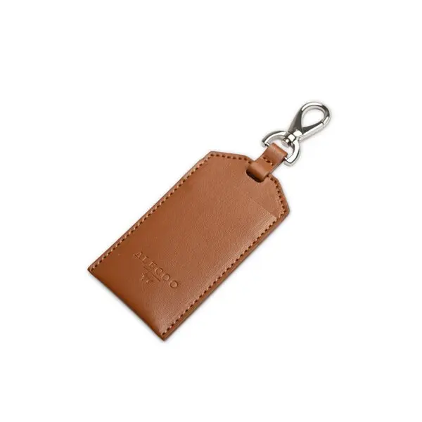ALECOO Classy Poop Bag Holder Cognac Silver - Brown