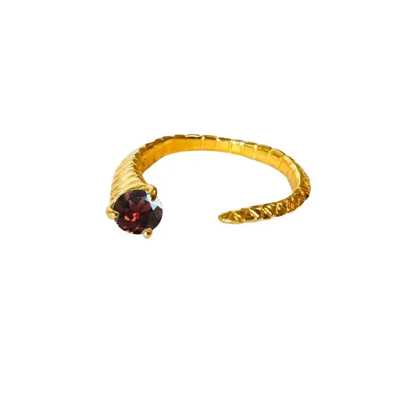 AKI ROC JEWELRY Red / Gold Rise Ring Garnet -gold - Red/gold