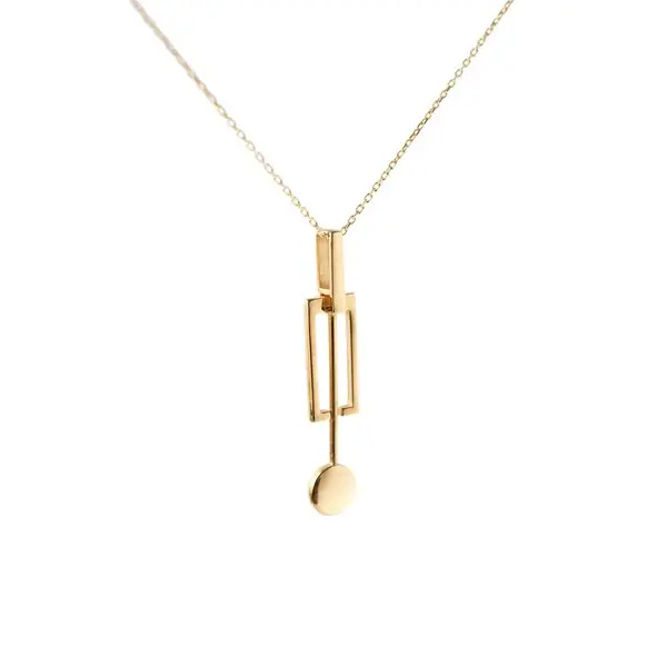 GUTTA DESIGN Tic-toc Necklace Plated Sterling Silver - Gold