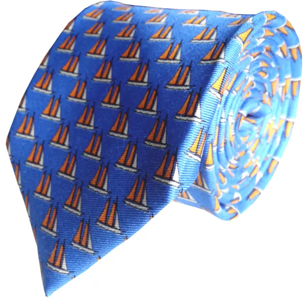 LAZYJACK PRESS Three Sheets To The Wind Tie - Blue