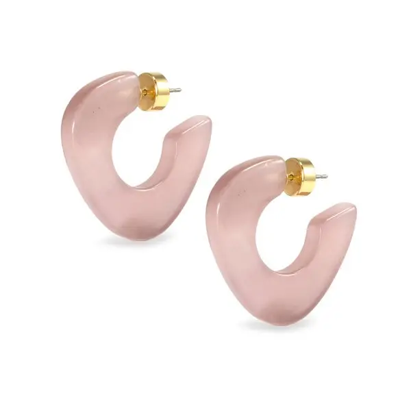 HYE JANE JEWELRY Lina Blush Catseye Hoops - Pink