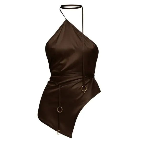 THE ETHOS STUDIO Thalassa Wrap-top Cocoa - Brown