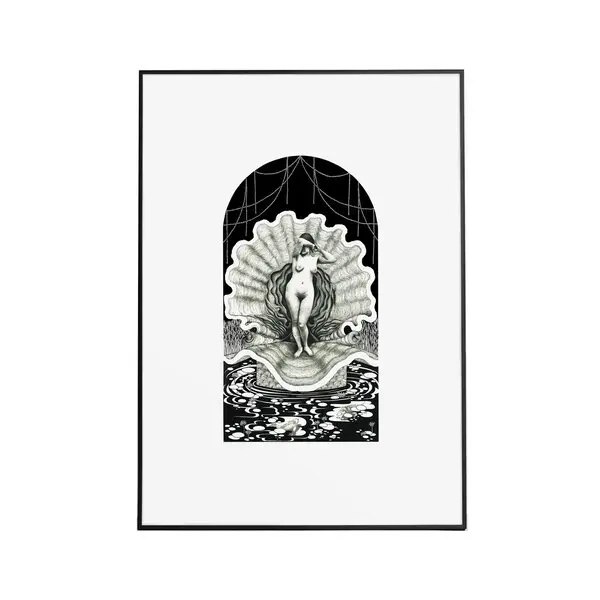 ABI OVERLAND JERSEY The Empress Art Print L - Black
