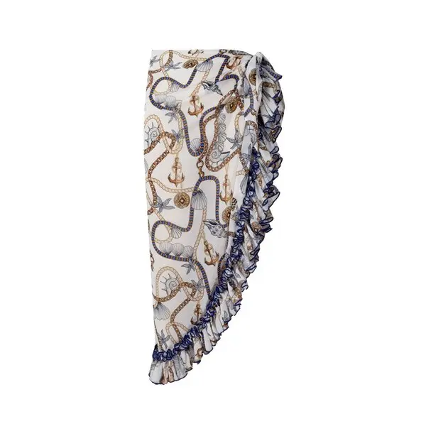NUR KARAATA Lily Tropezienne Long Pareo - White