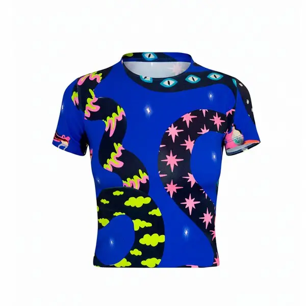 PITAYA YOGA Dragon Dreams T-shirt Bamboo - Blue
