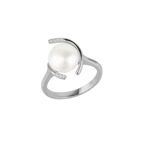 SPERO LONDON Sterling Whimsy Swirl Pearl Ring - Silver