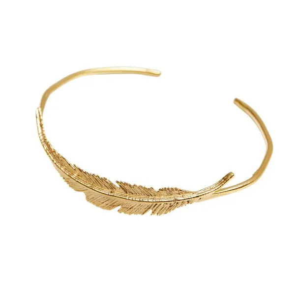 LES REINES En Laurel Cuff Bracelet 24k Plated - Gold