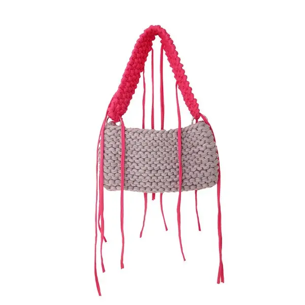 SOOZ Pink / Grey Neon Storm Metal Bag - Pink/grey