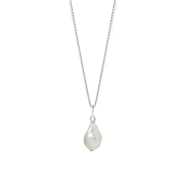 MURU Freshwater Pearl Necklace - Silver
