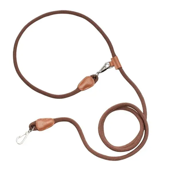 Zoë Pet Atelier Paracord Crossbody Leash Espresso - Brown