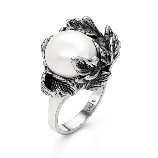 UNALOE Lumina Ring Sterling With Natural Pearl - Silver