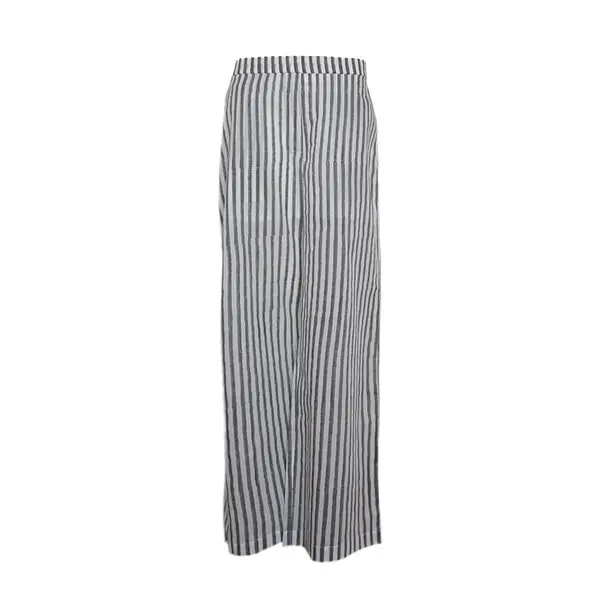 MANUELA CABRALES Heliconia Block Print Trousers - Grey