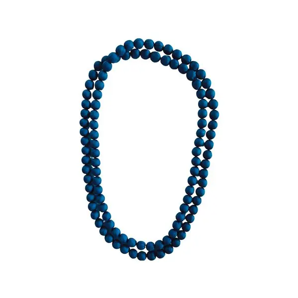 HERITAGEMODA Handcrafted Teal Silk Statet Necklace - Blue