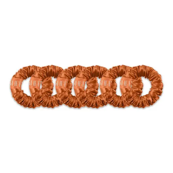 6FIFTYTWO® Pure Mulberry Mini Silk Scrunchies - Orange