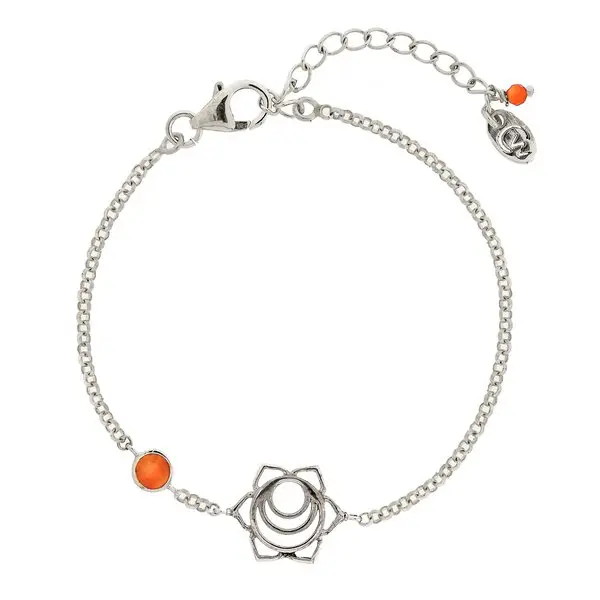 CHARLOTTE'S WEB JEWELLERY Sacral Chakra Bracelet Carnelian - Silver