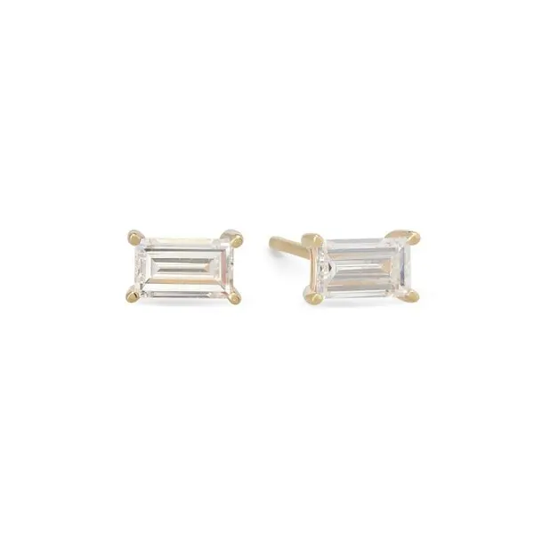 DOLCETTO DESIGNS Lab Grown Diamond Baguette Studs 0.50ctw Recycled 9k - Gold