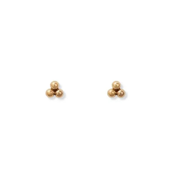 INARI JEWELLERY Trilogy Stud Earrings Filled - Gold