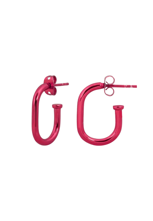 LAVANI JEWELS Saito Fuchsia Hoops - Pink