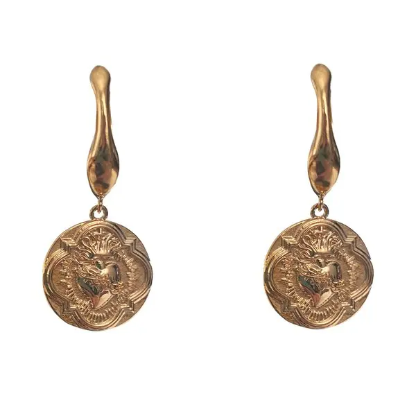 IN CAUDA VENENUM Messiah Earrings - Gold