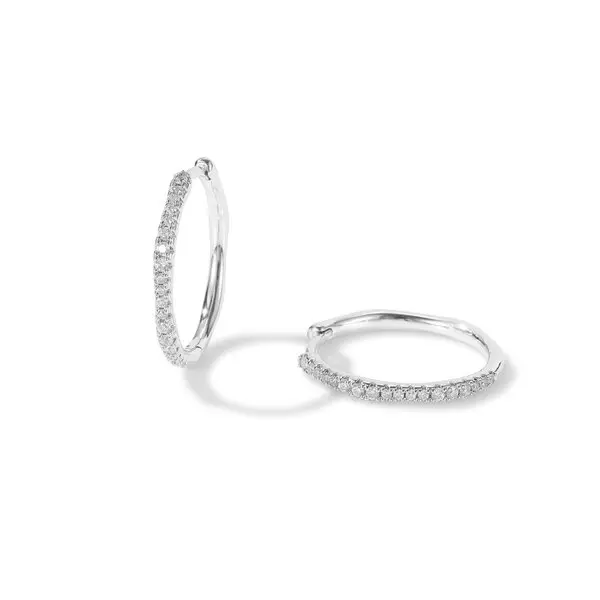 CLASSICHARMS Gaia Celestial Sunburst Diamond Mini Hoop Earrings - Silver