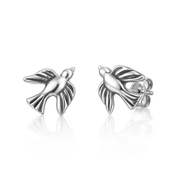 UNALOE Sterling Dove Earrings – Symbol Of Peace And Freedom – Jewellery - Silver