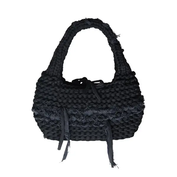 SOOZ Midnight Denim Halo Bag - Black