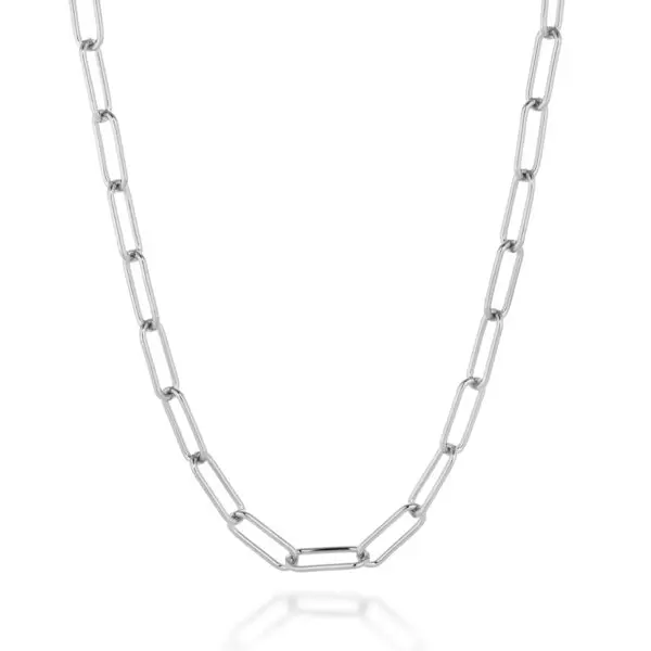 NELLOU JEWELLERY Paperclip Necklace Sterling - Silver