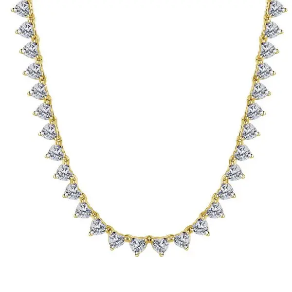 VIVIANA HALIL The Mon Amour Premium Zirconia Necklace In Coated Sterling Silver - Gold